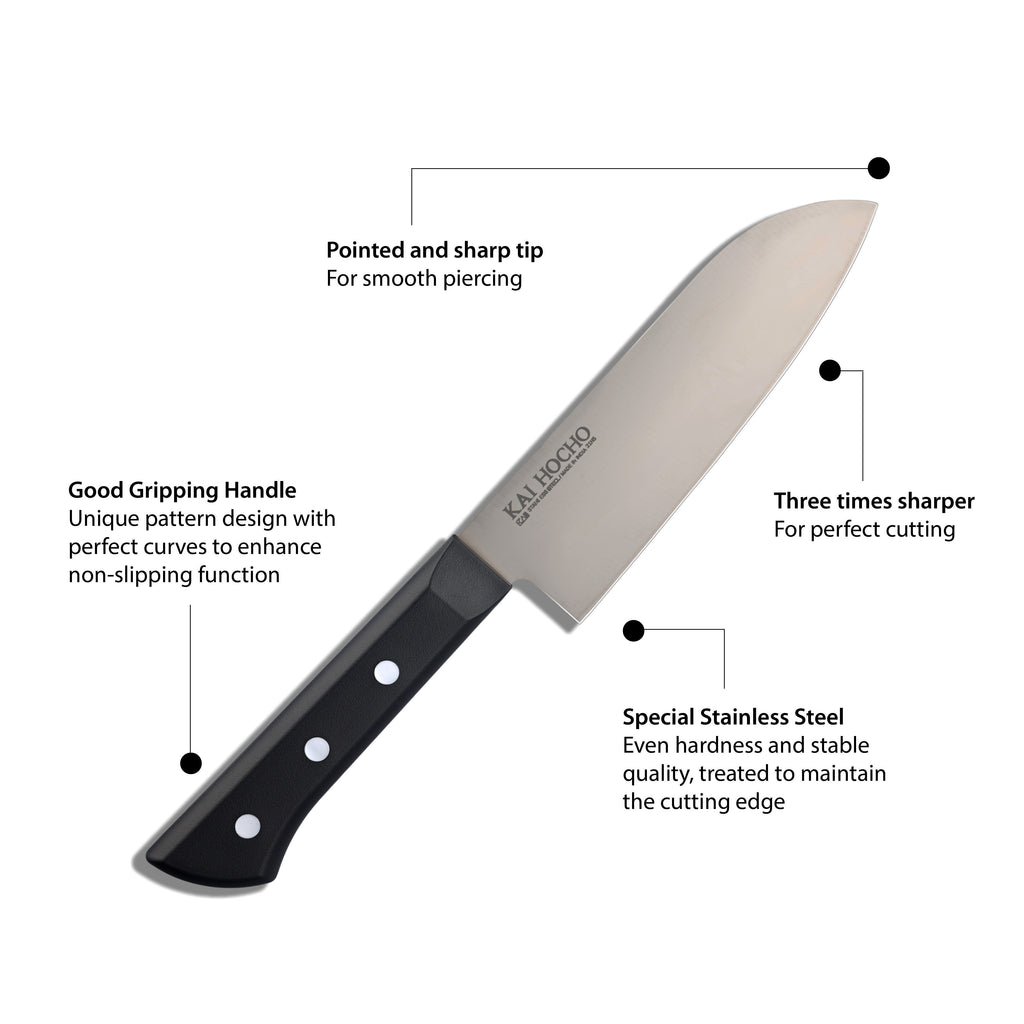 Buy Kai Luxury Series Santoku Knife Black Online | KAI India – KAI ...