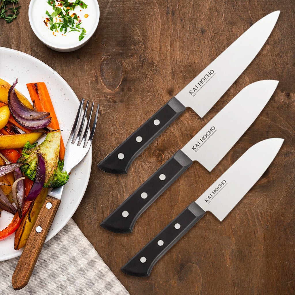 Buy Kai Premium Kitchen Knife Set - Chef Knife, Santoku Big & Small ...