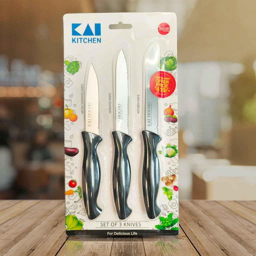 KAI Hocho Knives (3 Pieces Set) – KAI INDIA ONLINE