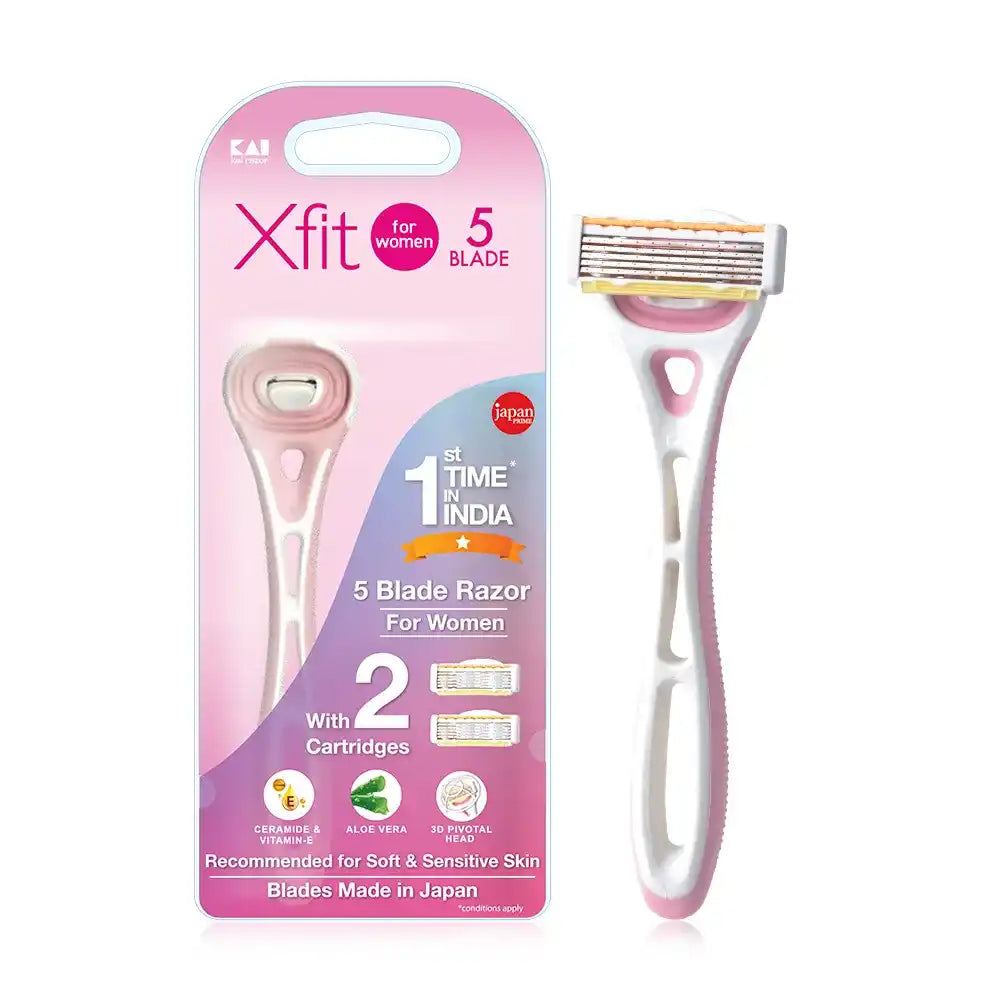 Body Razor - Buy Kai Xfit Women 5 Blades Body Razor With 2 Cartridge ...